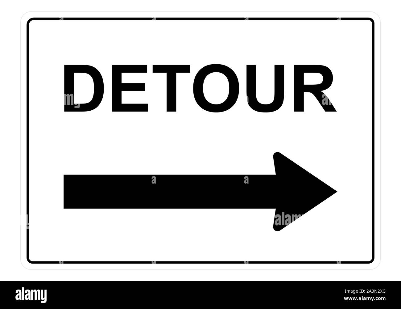 Detour Sign illustration Stock Vector Image & Art - Alamy
