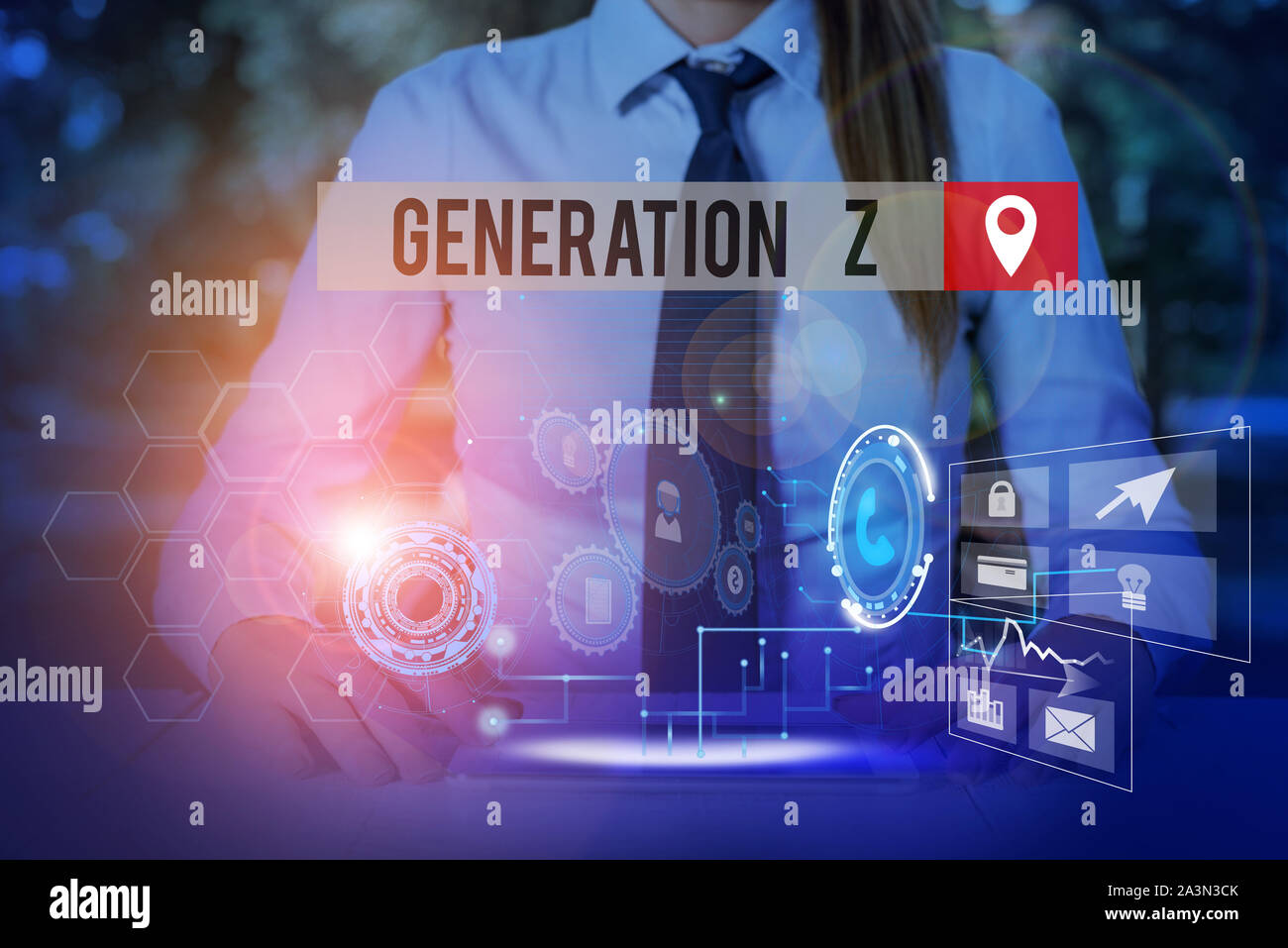 Handwriting text Generation Z. Conceptual photo name for the generation ...