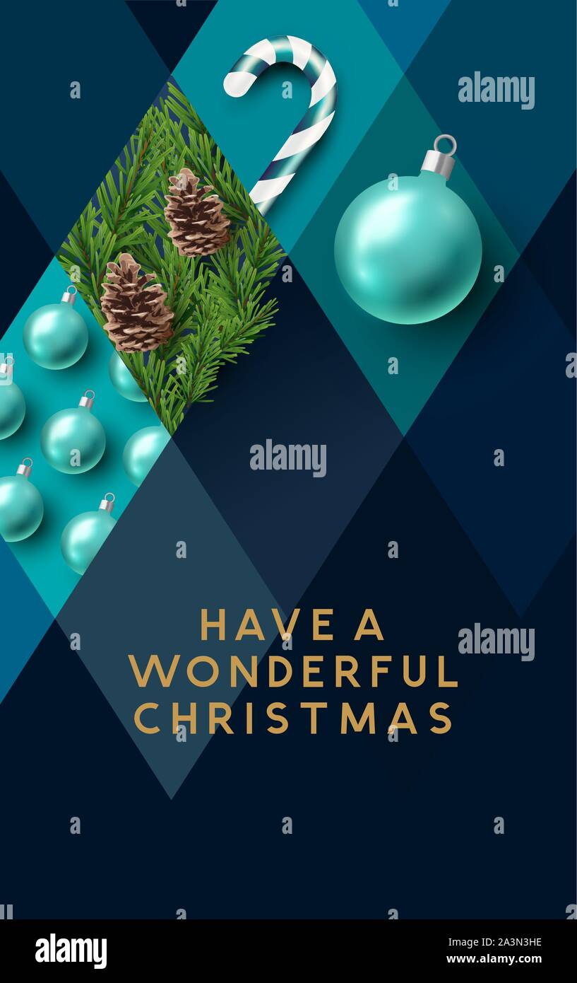A Blue pattern abstract christmas background layout. Vector ...