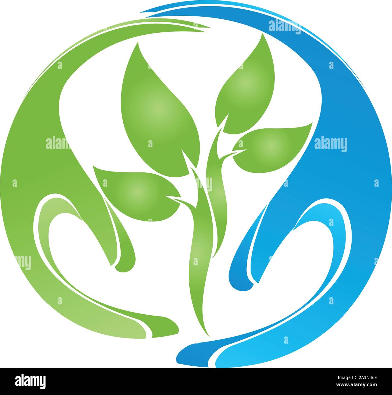 Hands, plant, leaves, gardener, logo Stock Vector Image & Art - Alamy