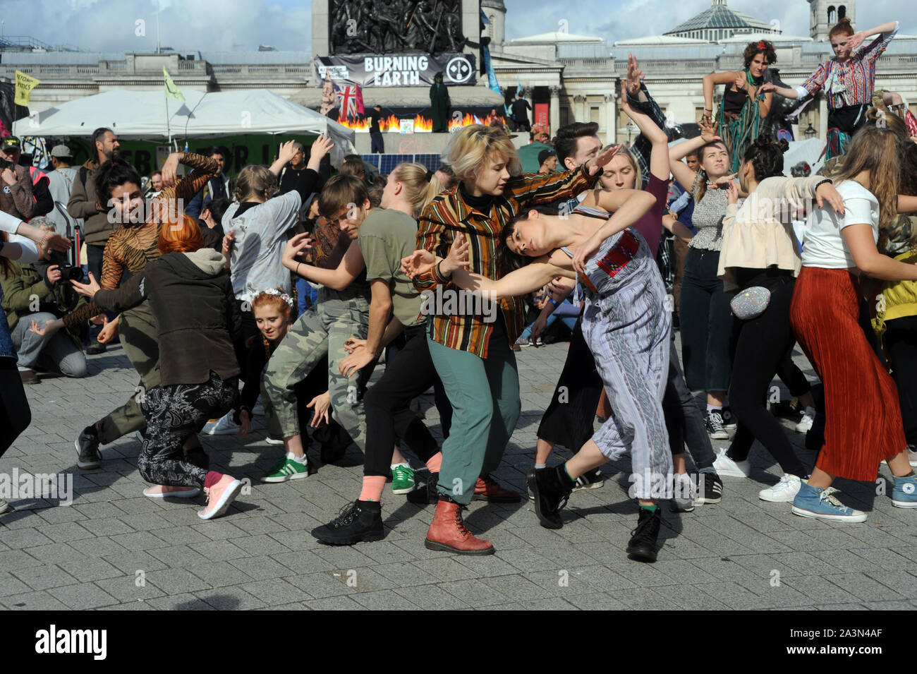 London, UK, 9 October 2019 Extinction Rebellion protest about ...