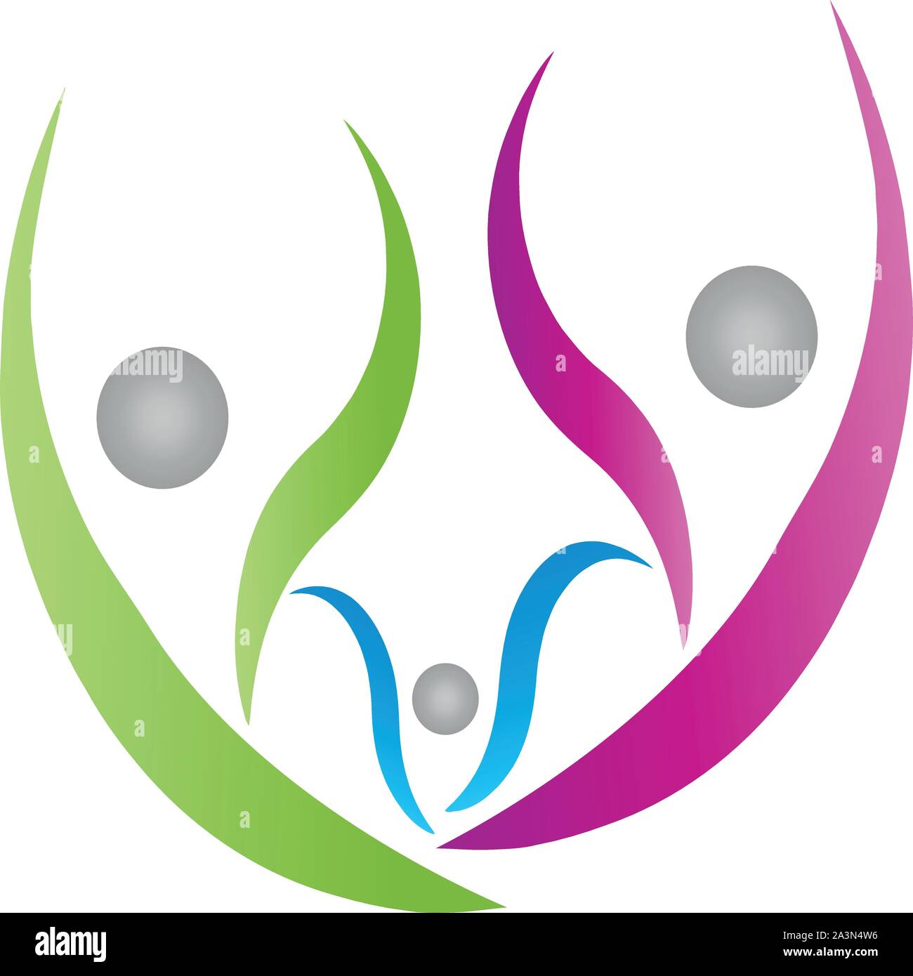 Three people, family, team, logo Stock Vector Image & Art - Alamy