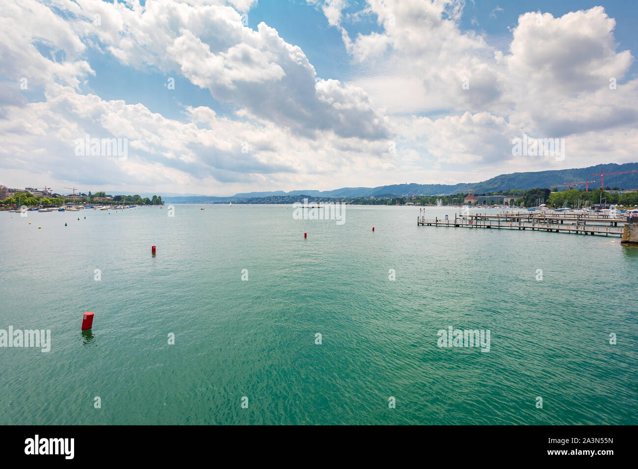 View of Lake Zurich and city of Zurich, Switzerland Stock Photo - Alamy