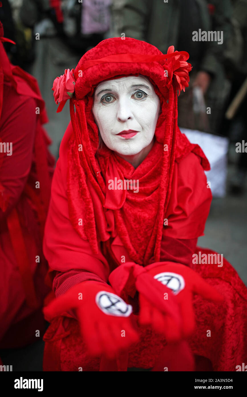 The group known as the Red Rebels during the third day of an Extinction ...