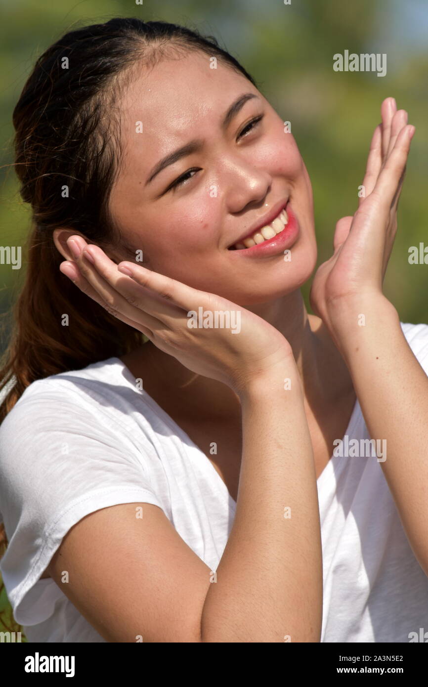 Alarmed woman looking up hi-res stock photography and images - Alamy