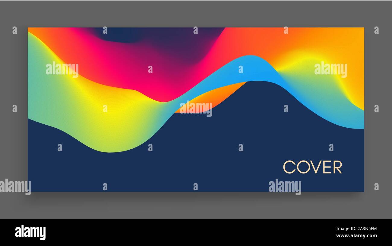 Abstract wavy background for banner, flyer, book cover, poster. Dynamic ...