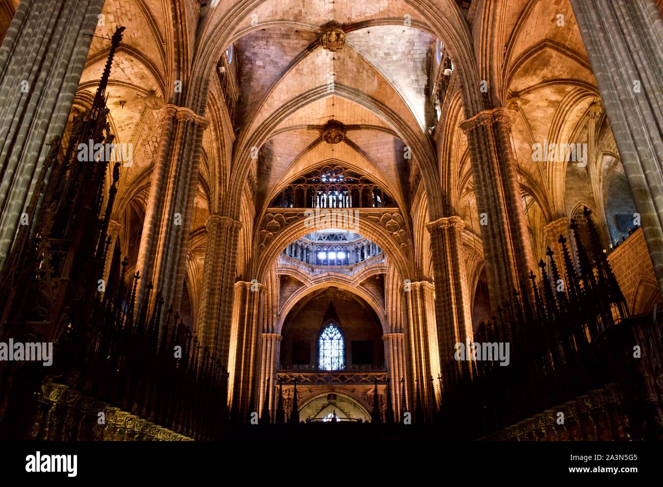 Inside Barcelona Cathedral in Barcelona, Spain Stock Photo - Alamy