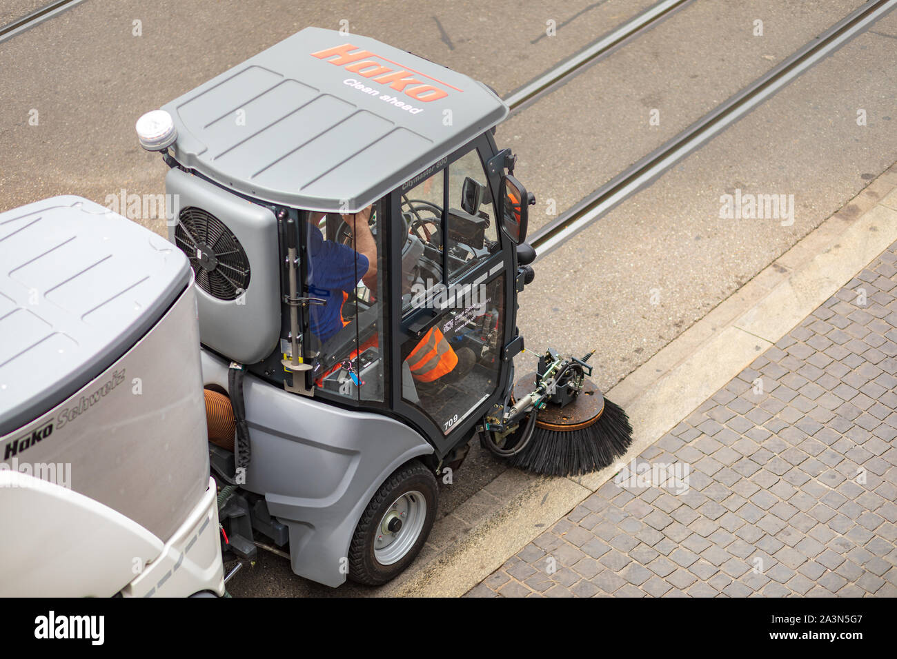 Street sweeping vehicle cleaning road hi-res stock photography and ...