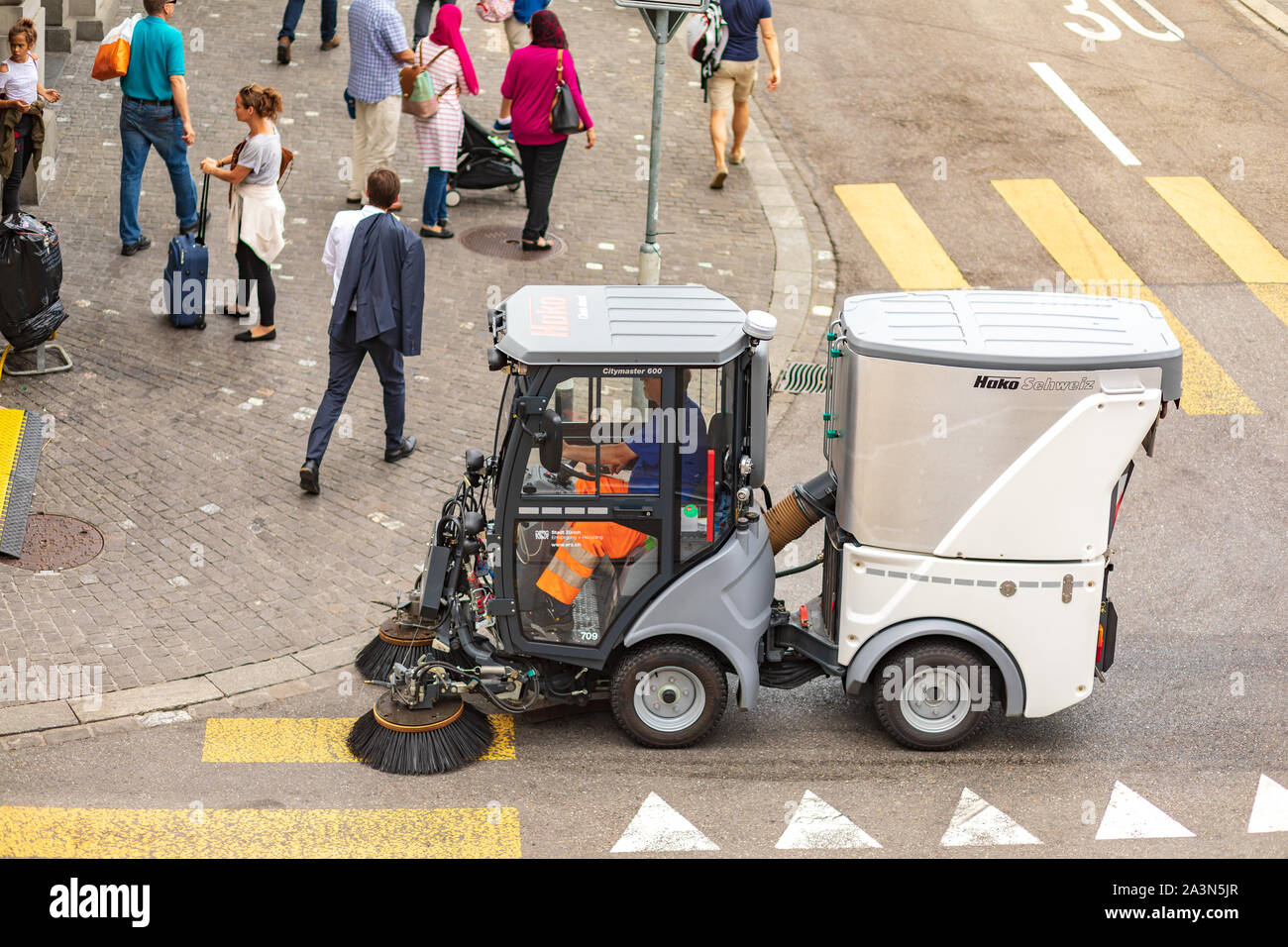 Street sweeping vehicle cleaning road hi-res stock photography and ...
