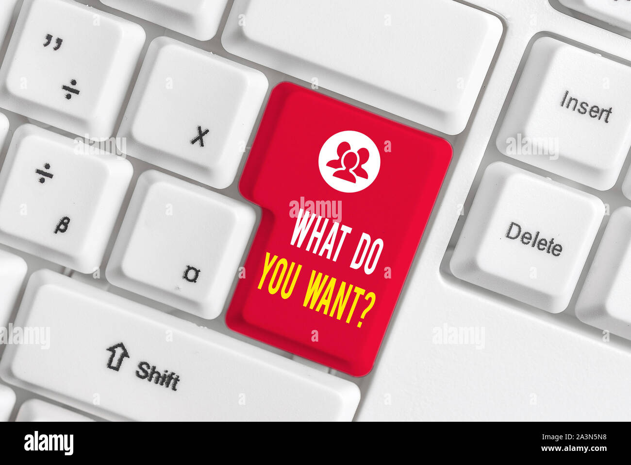 Text sign showing What Do You Want Question. Business photo text Tell ...