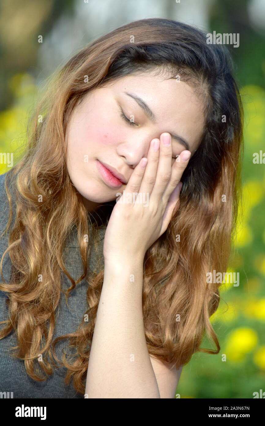 Sad Filipina Female Stock Photo - Alamy