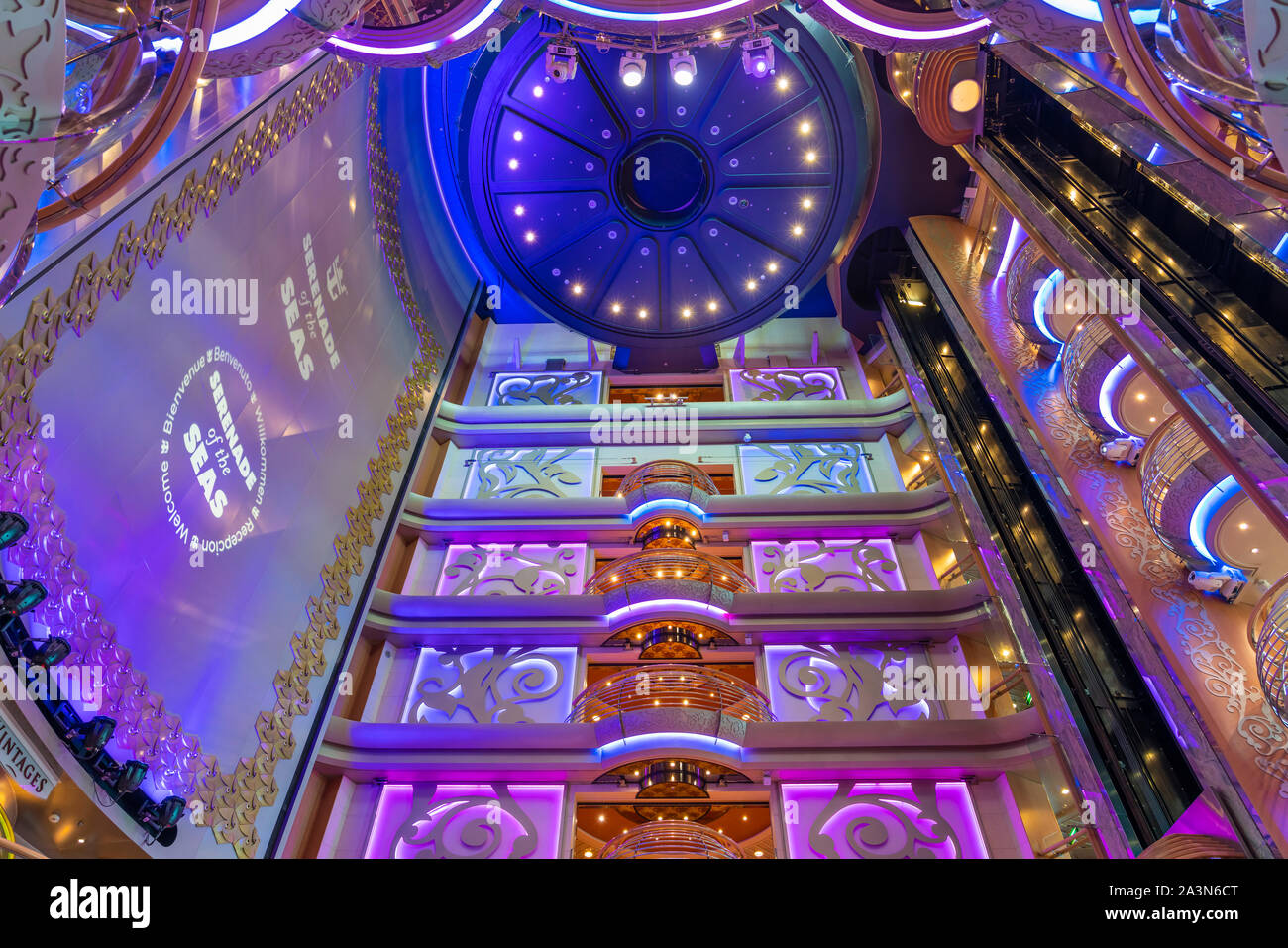 Atrium on board cruise ship hi-res stock photography and images - Alamy
