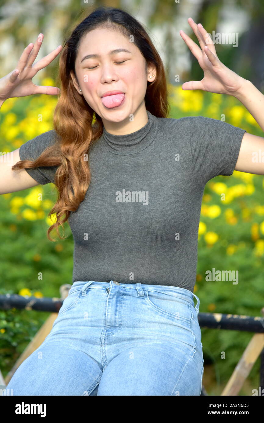 Crazy asian woman hi-res stock photography and images - Alamy