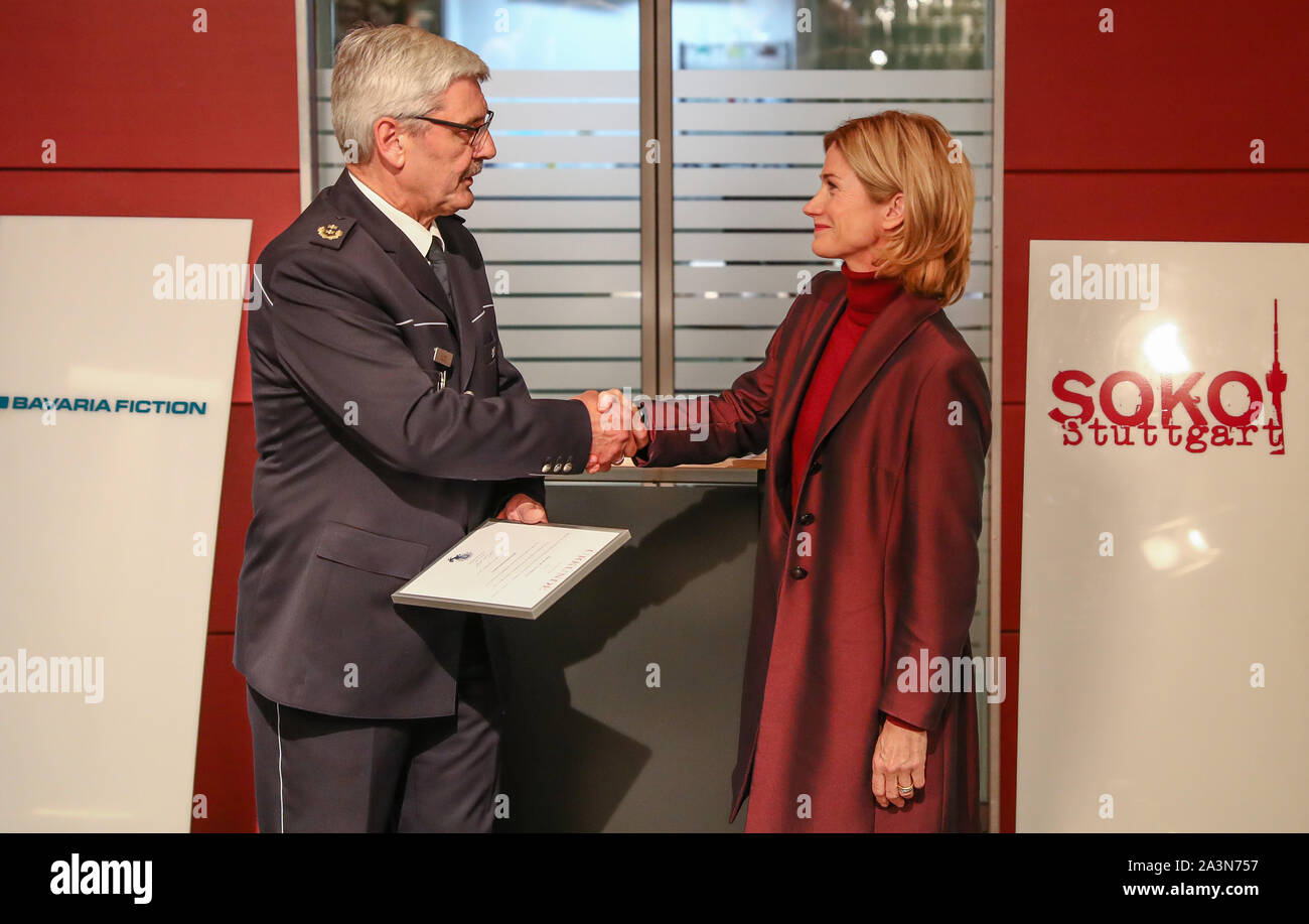Stuttgart, Germany. 09th Oct, 2019. "Soko Stuttgart" actress Astrid M ...