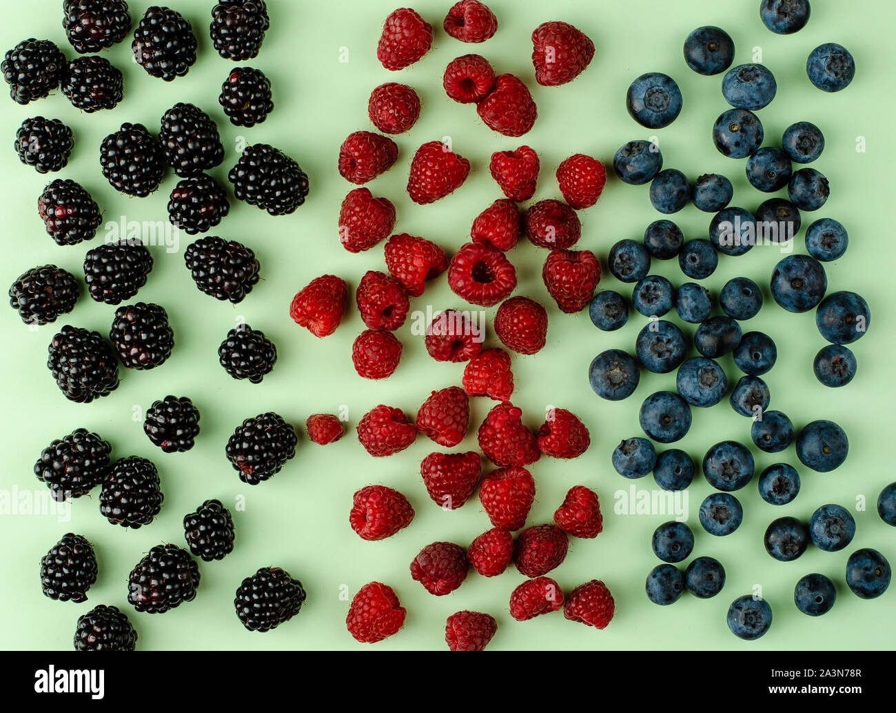 Seasonal berries on green background. Top view, wallpaper Stock Photo ...