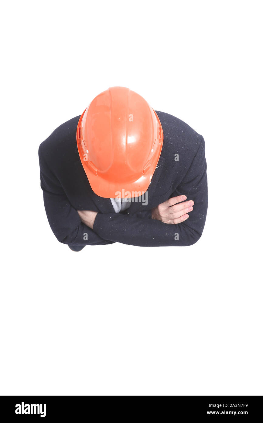 Hard hat top view isolated Cut Out Stock Images & Pictures - Alamy