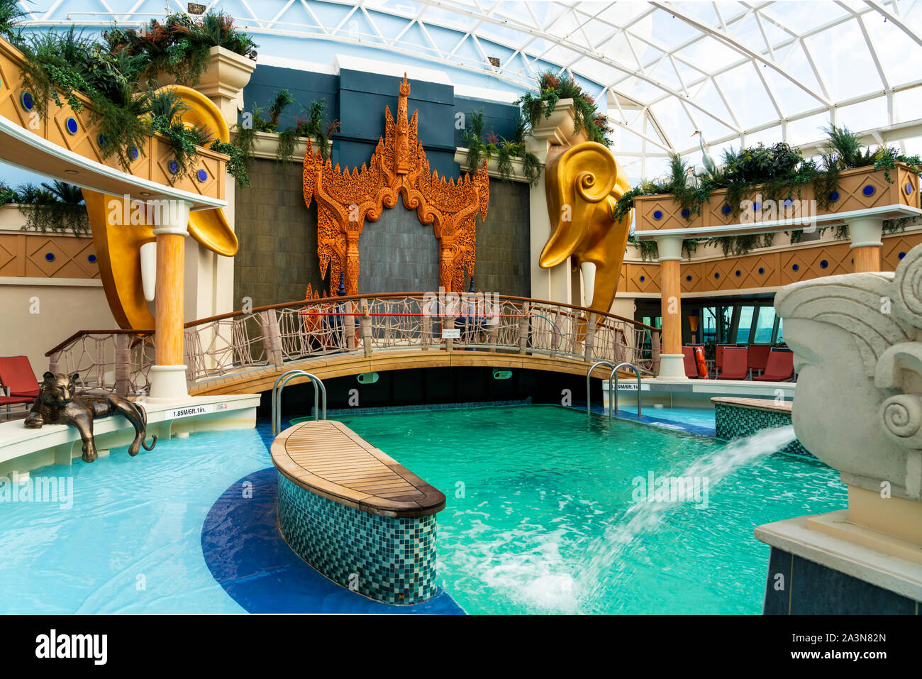 The Spa on deck 8 on board the Royal Caribbean cruise ship Serenade of ...