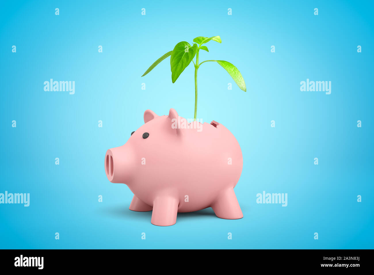 Cartoon piggy render hi-res stock photography and images - Alamy