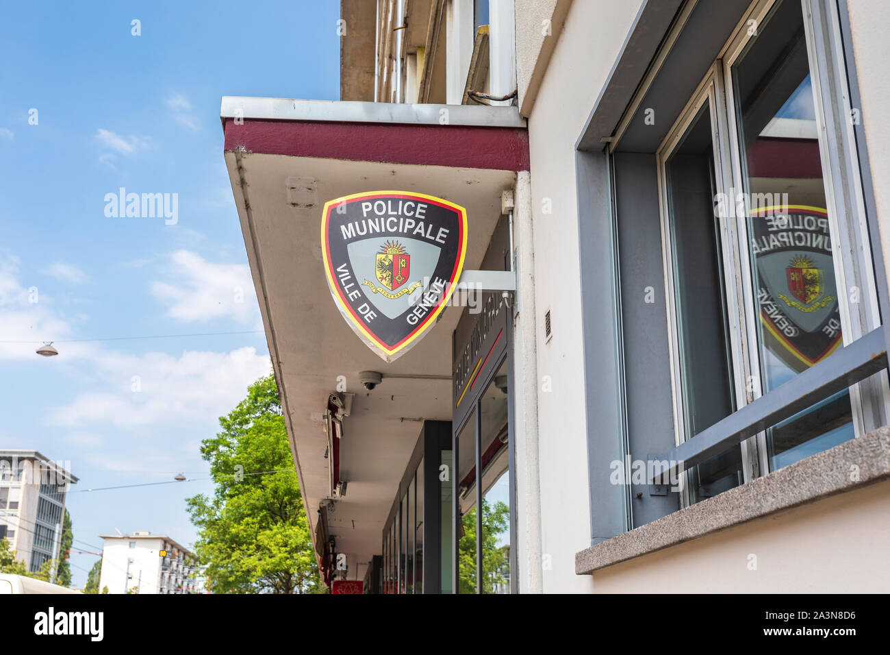Emblem of municipal police office of the city Geneva, Switzerland Stock ...