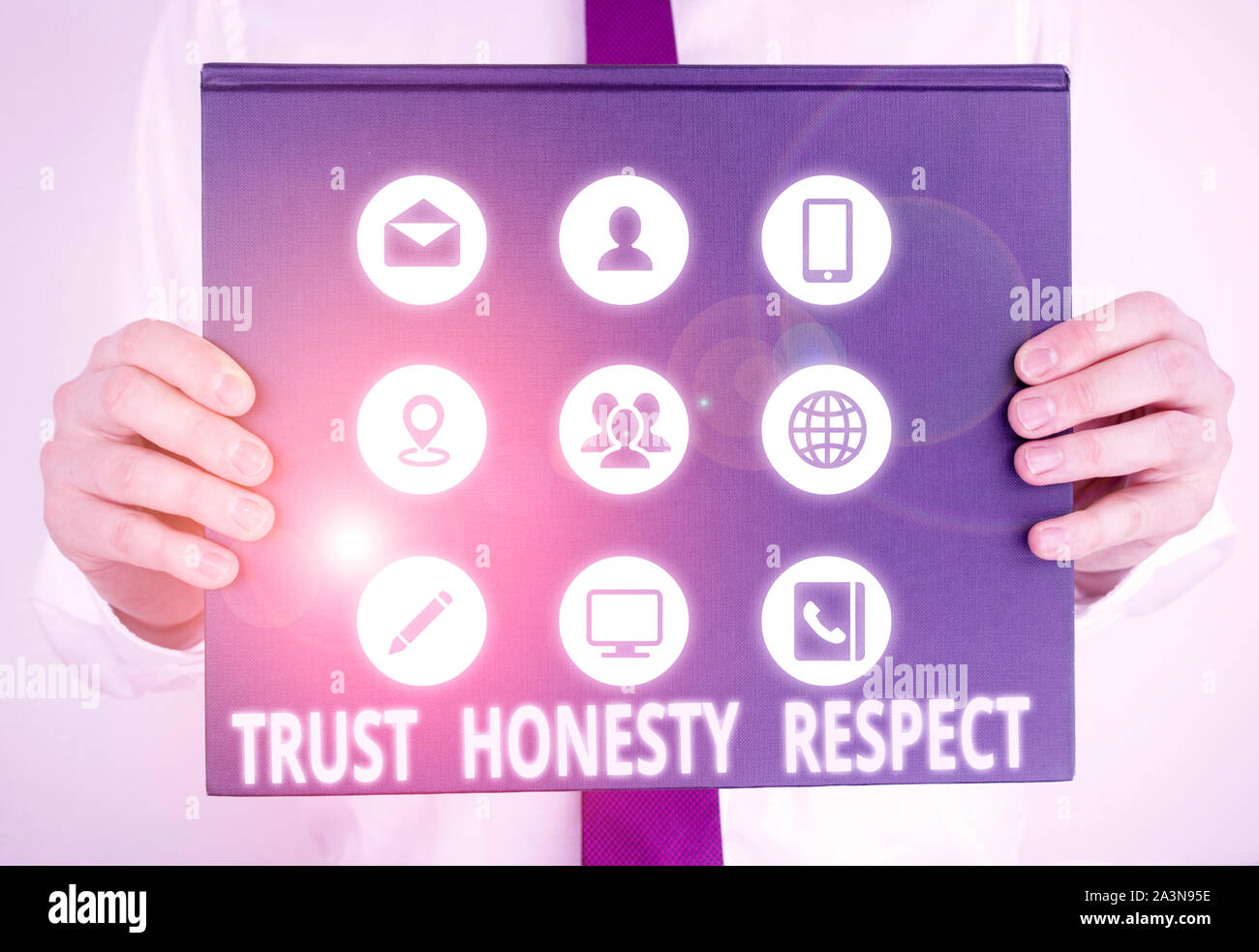 Handwriting text writing Trust Honesty Respect. Conceptual photo ...