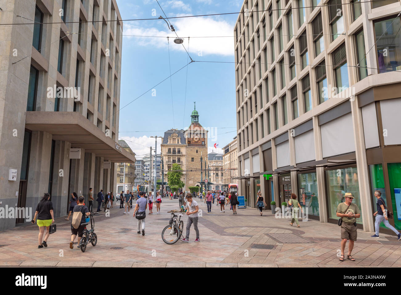 Geneva streets, Switzerland Stock Photo - Alamy
