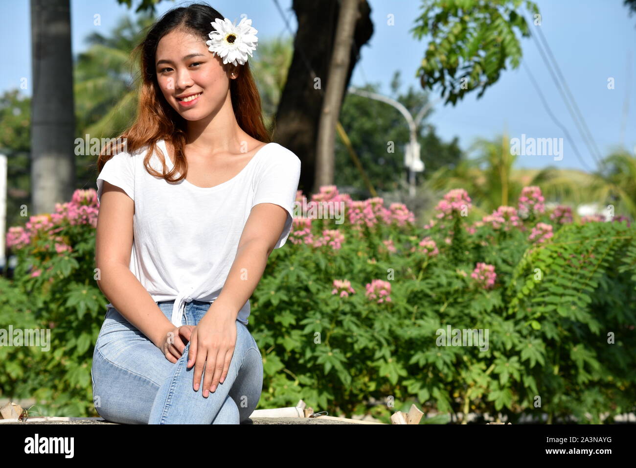 Happy Pretty Person Stock Photo - Alamy