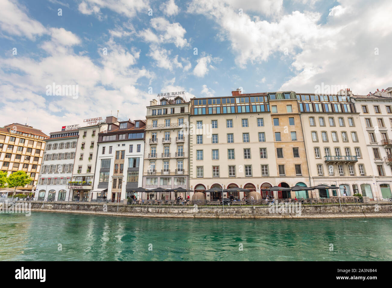 Rhone river in Geneva Switzerland Stock Photo - Alamy