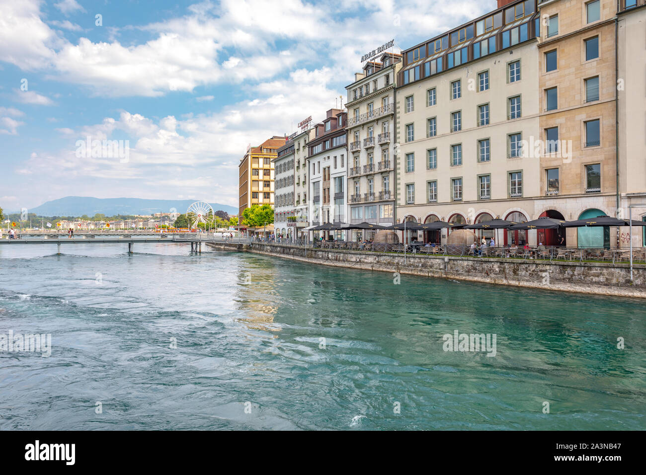 Rhone river in Geneva Switzerland Stock Photo - Alamy