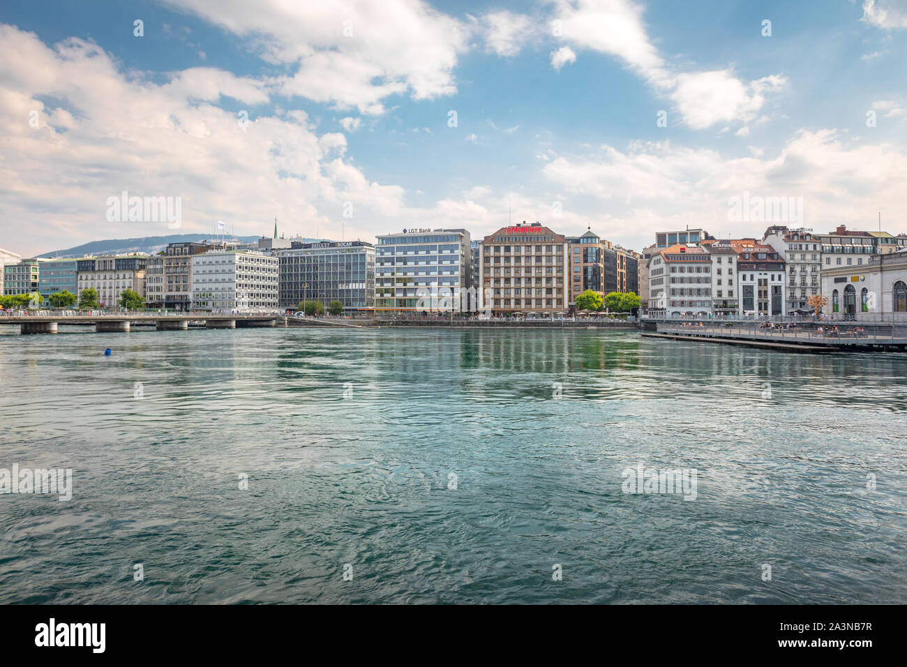 Switzerland rhone river landscape hi-res stock photography and images ...