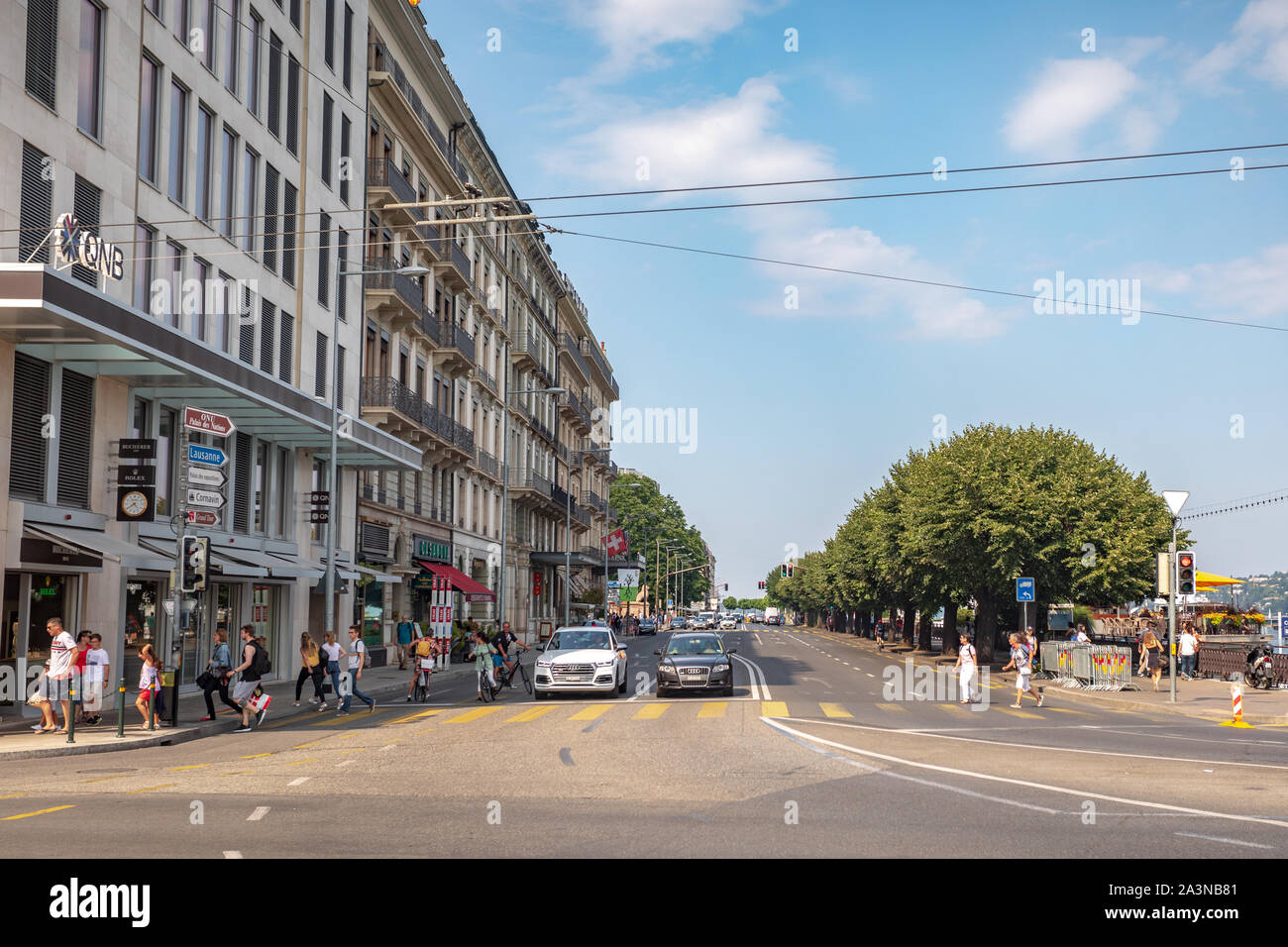 Quai du mont blanc street hi-res stock photography and images - Alamy