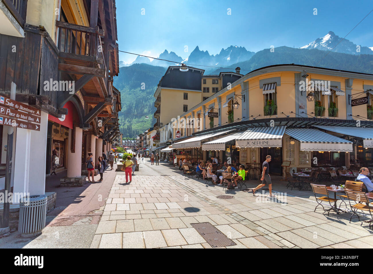 Chamonix inside the city, France Stock Photo - Alamy