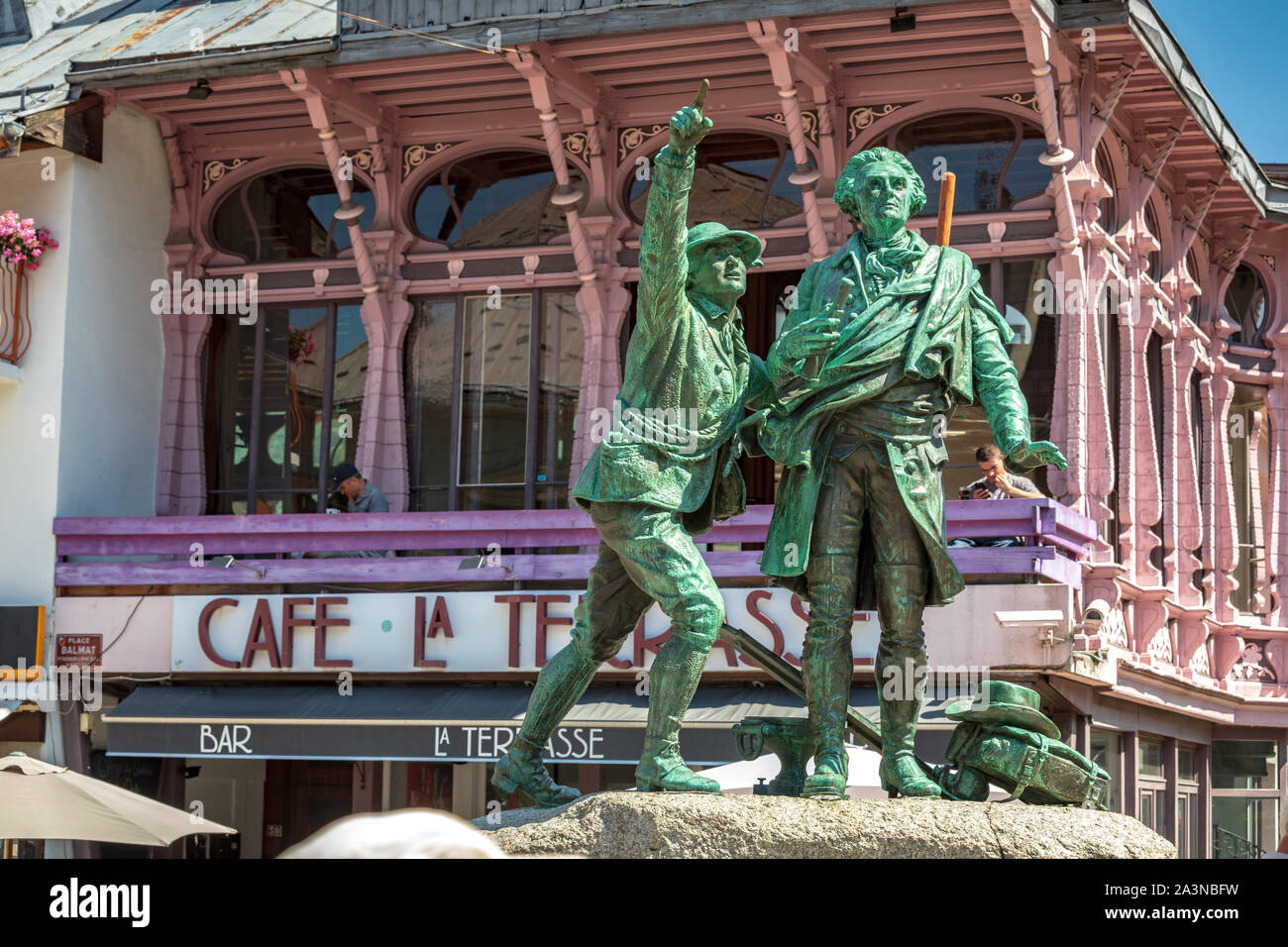 Chamonix Statue of Horace Bénédict de Saussure and Jacques Balmat ...