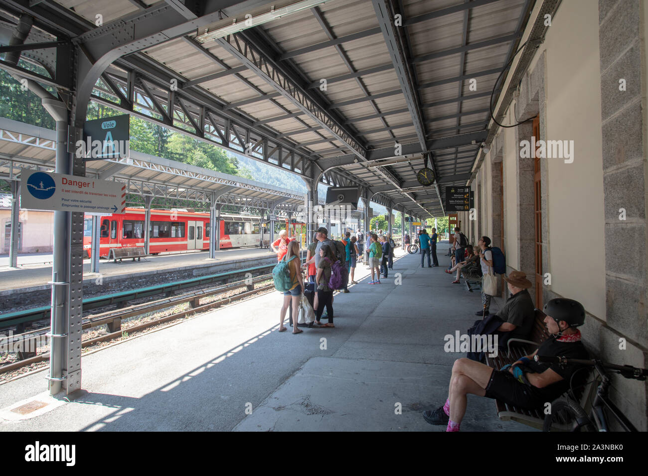 Chamonix train station Stock Photo - Alamy
