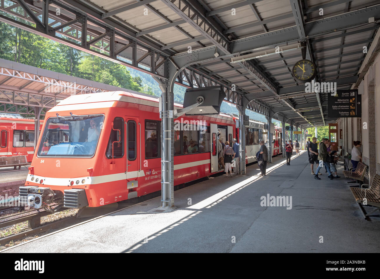 Chamonix train station Stock Photo - Alamy