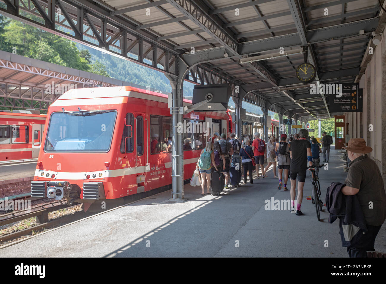 Chamonix train station Stock Photo - Alamy