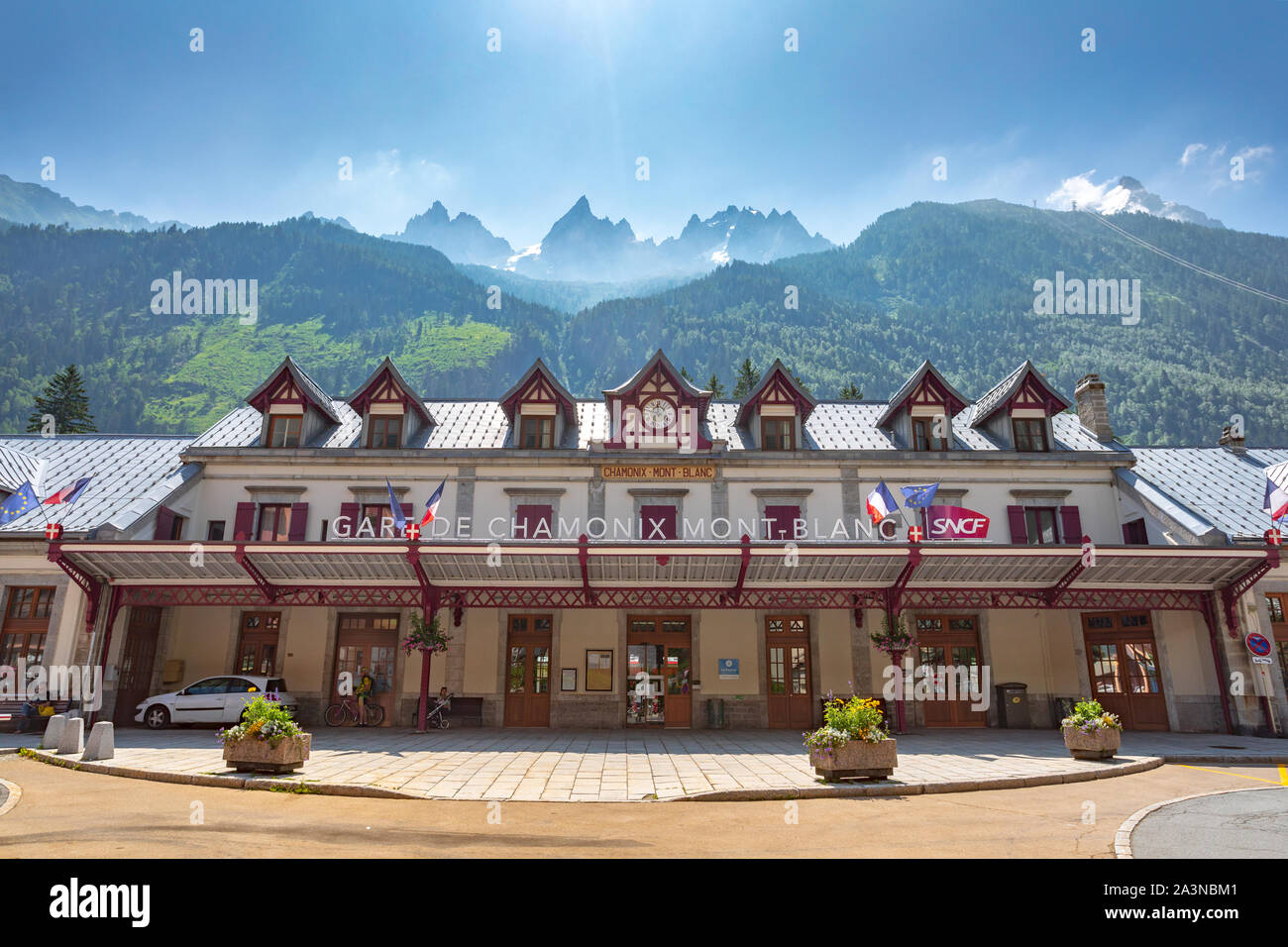 Chamonix train station Stock Photo - Alamy