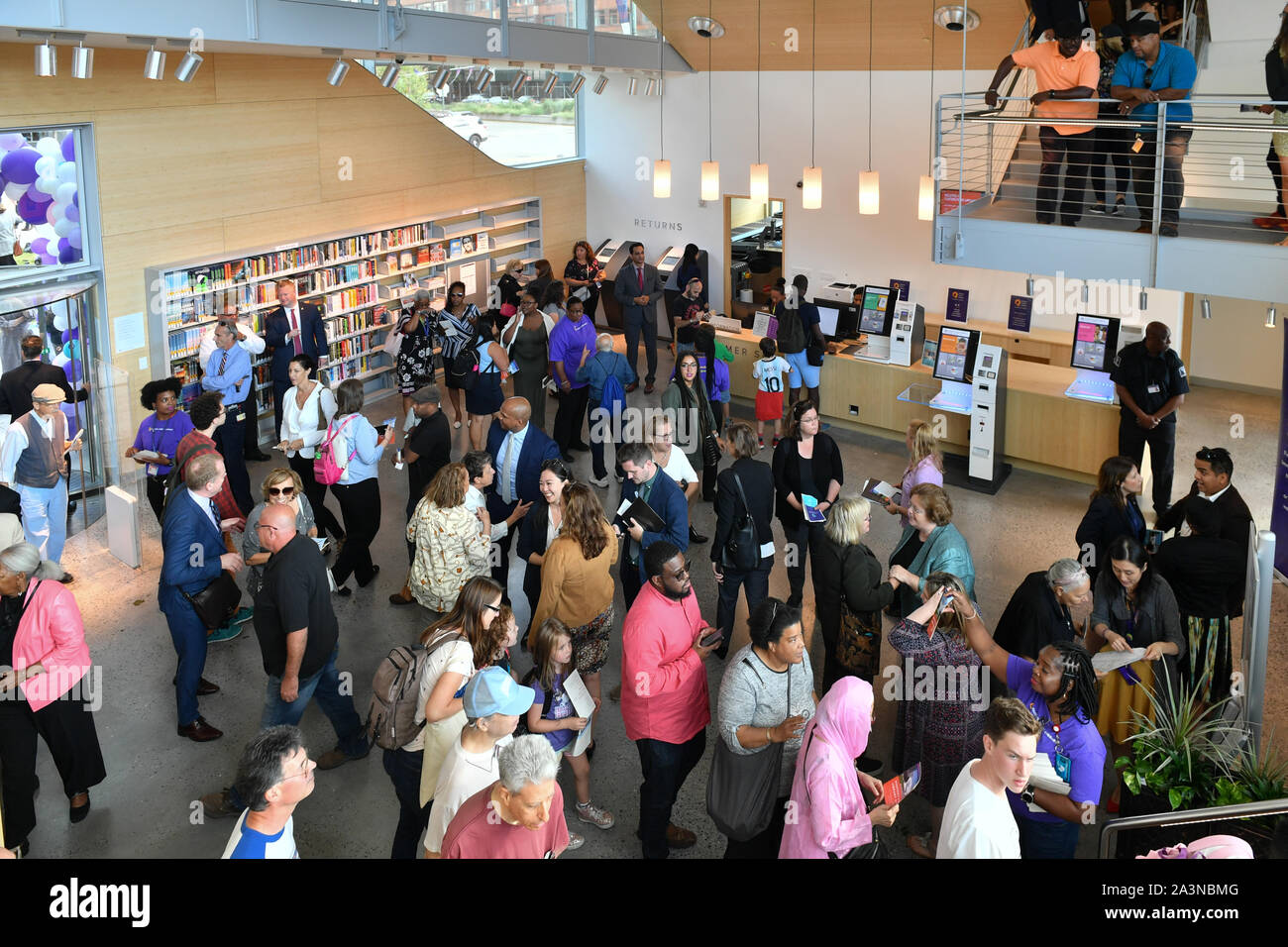 Hunters Point Library Grand Opening, New York, USA - 24 Sep 2019 Stock ...