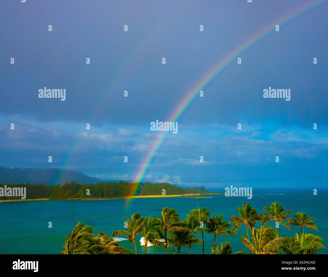 Double rainbow over ocean hi-res stock photography and images - Alamy
