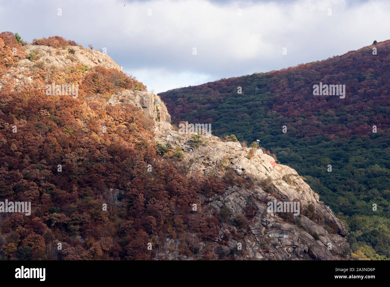 A view of Breakneck Ridge, a mountain along the Hudson River that ...