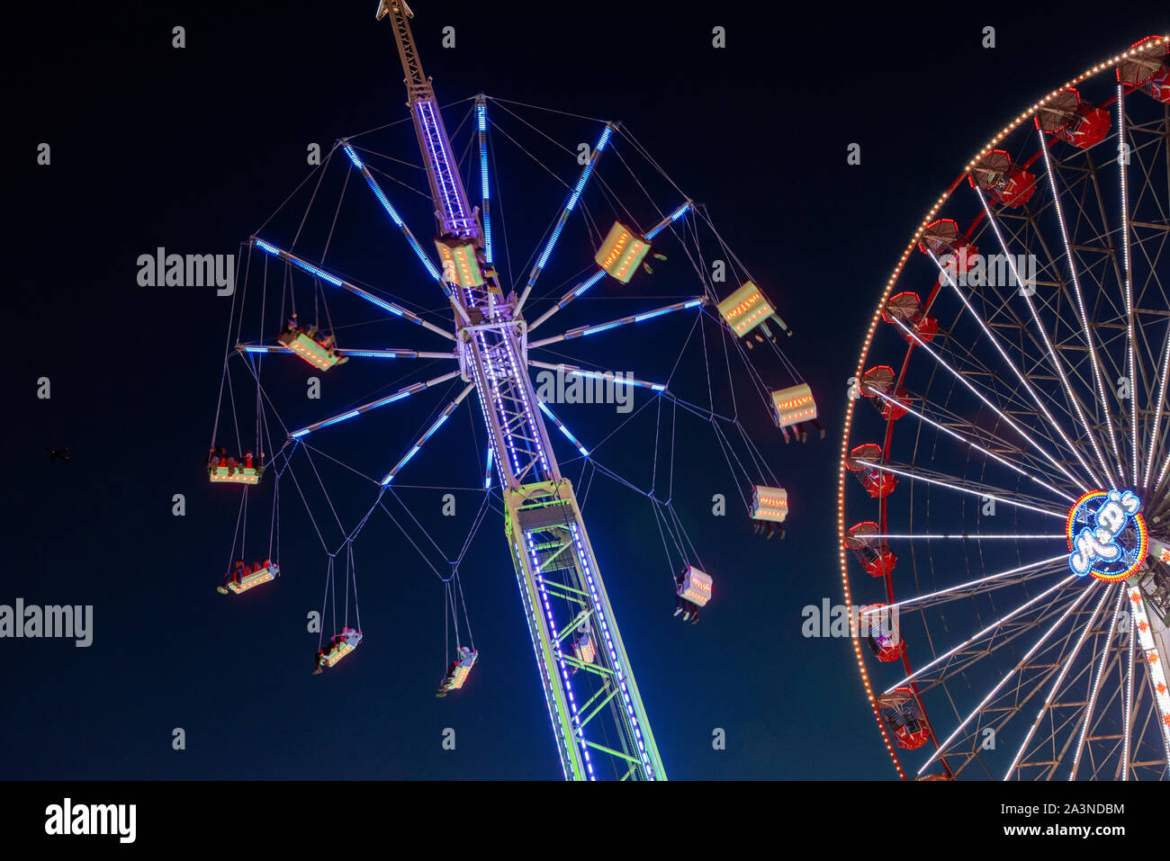 Early evening rides at Goose Fair October 2019, Nottingham ...