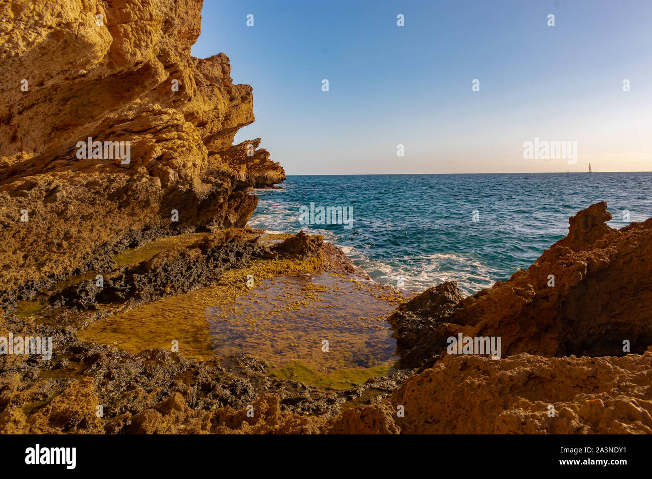 Cliffs in Benidorm Stock Photo - Alamy