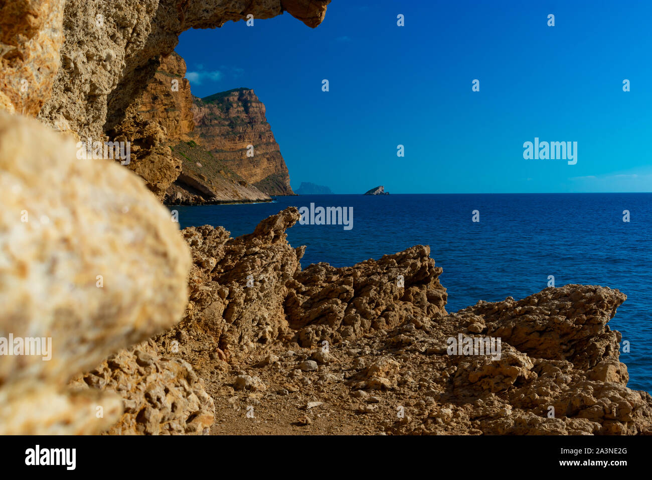 Cliffs in Benidorm Stock Photo - Alamy