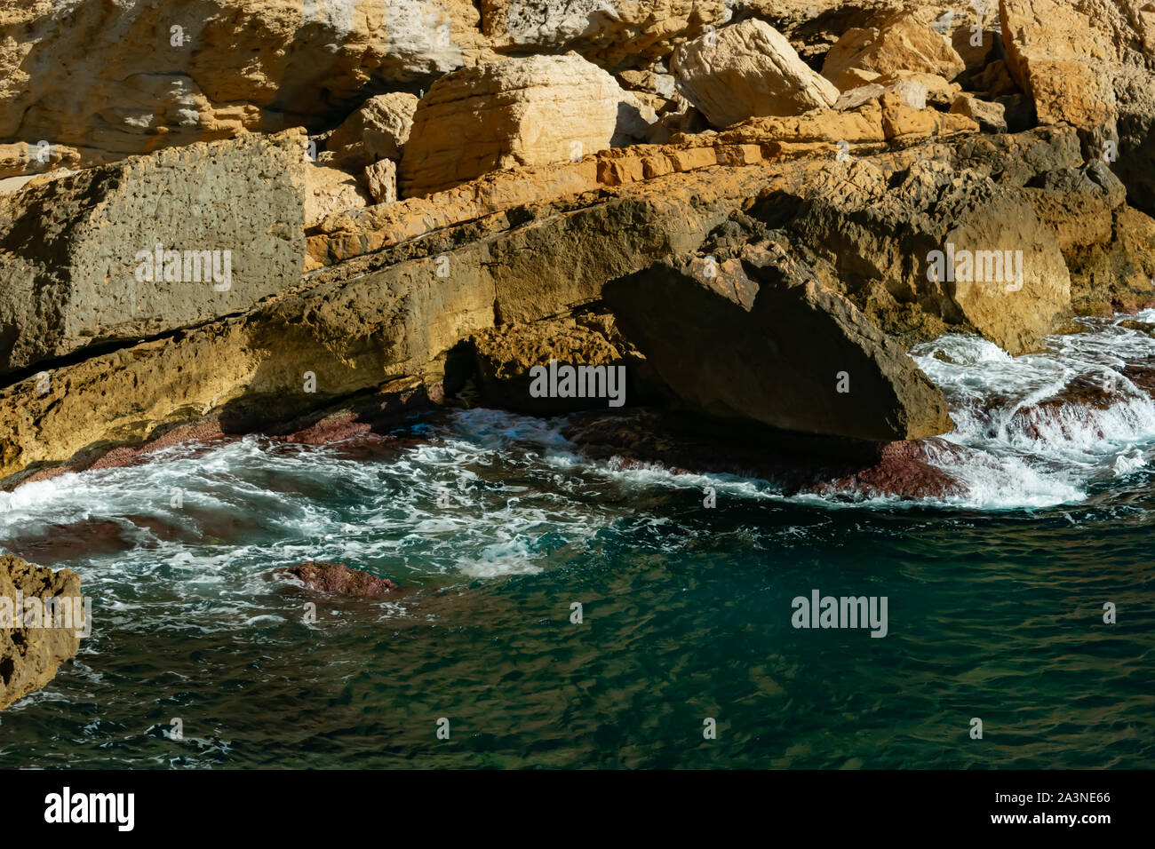 Cliffs in Benidorm Stock Photo - Alamy