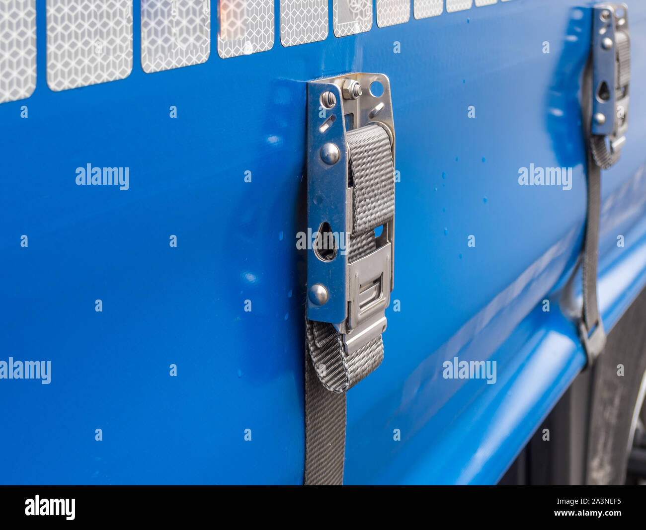 Truck lashing strap Stock Photo - Alamy