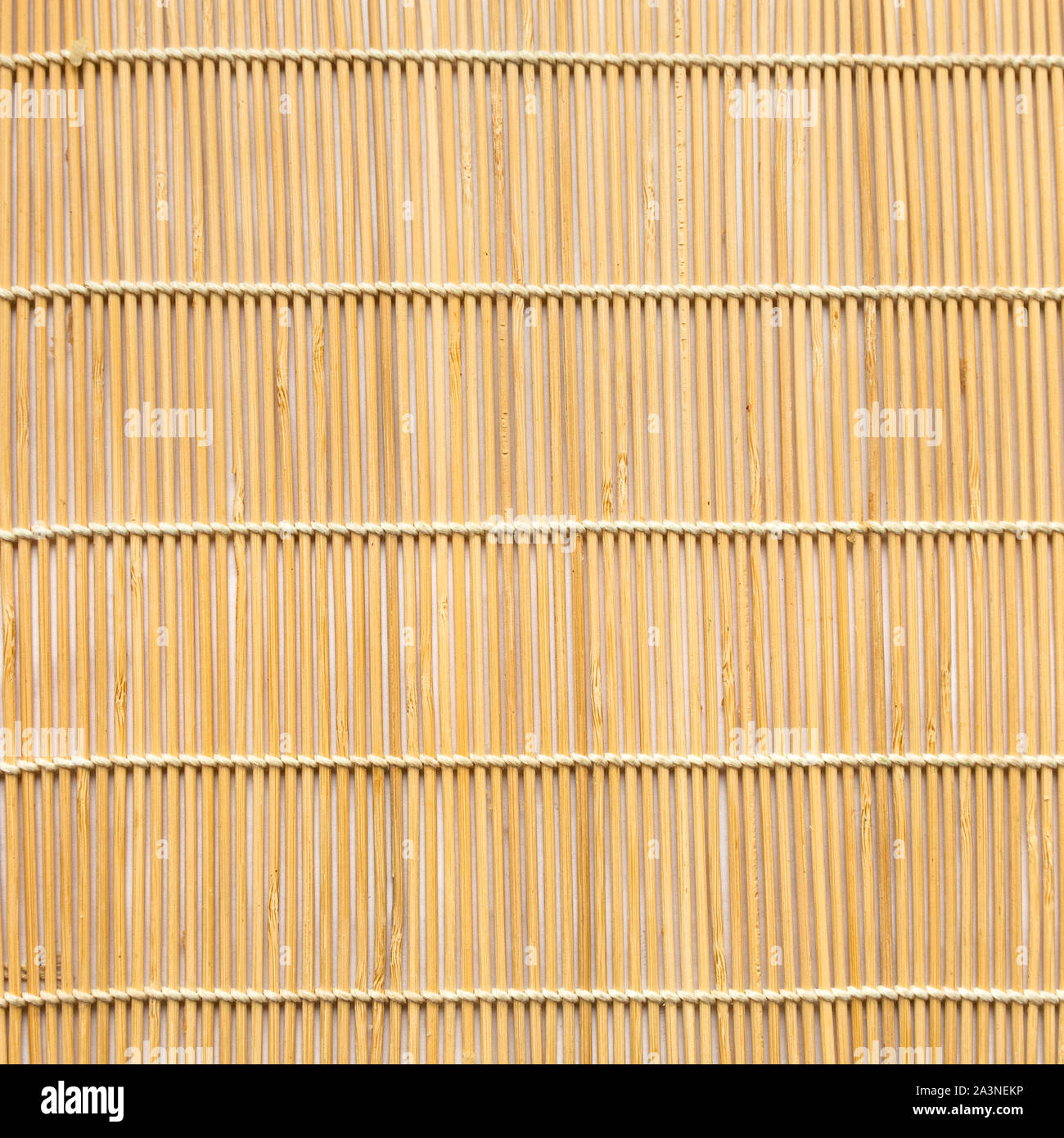 square background of wooden mat woven from linden wood sticks Stock ...