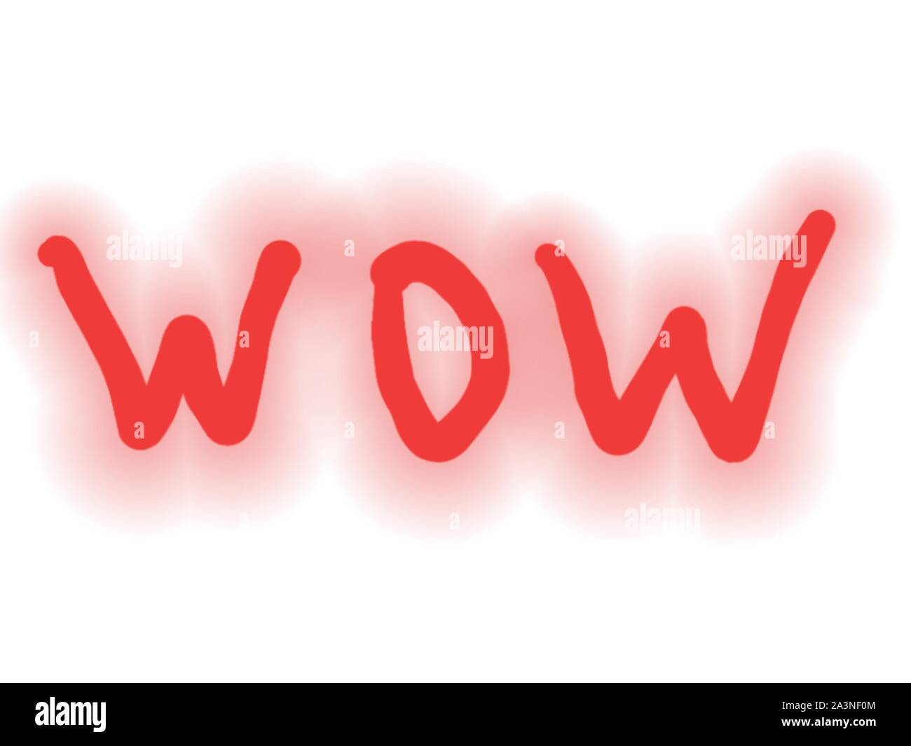 Red letters WOW on white. Special offer concept, illustration Stock ...