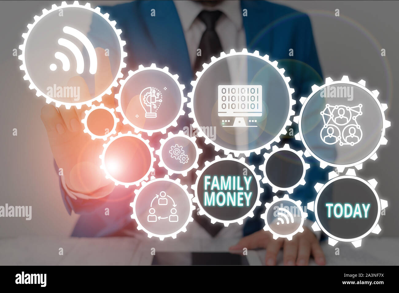 Writing note showing Family Money. Business concept for the inherited ...