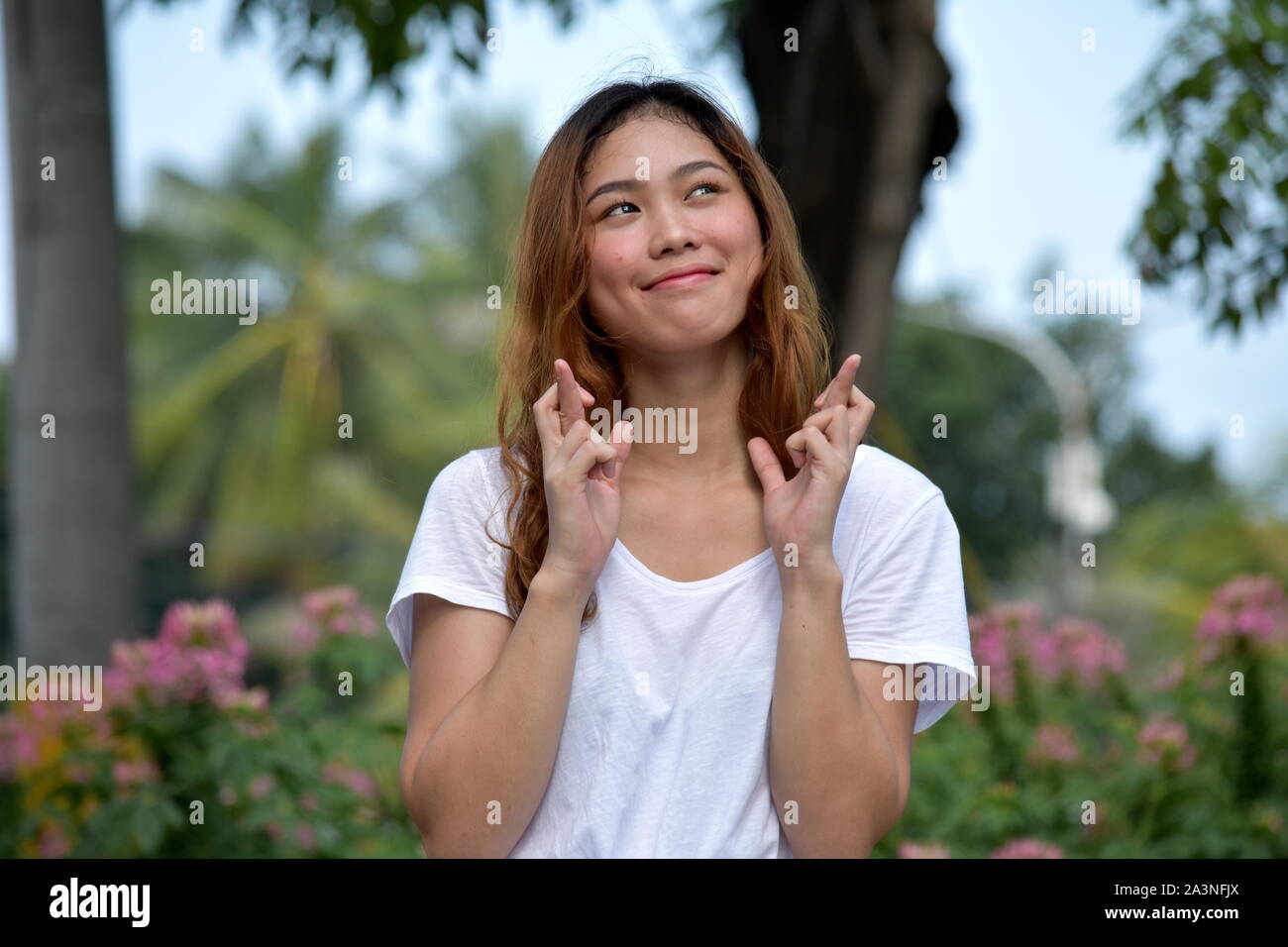 Fortunate Youthful Asian Female Stock Photo - Alamy