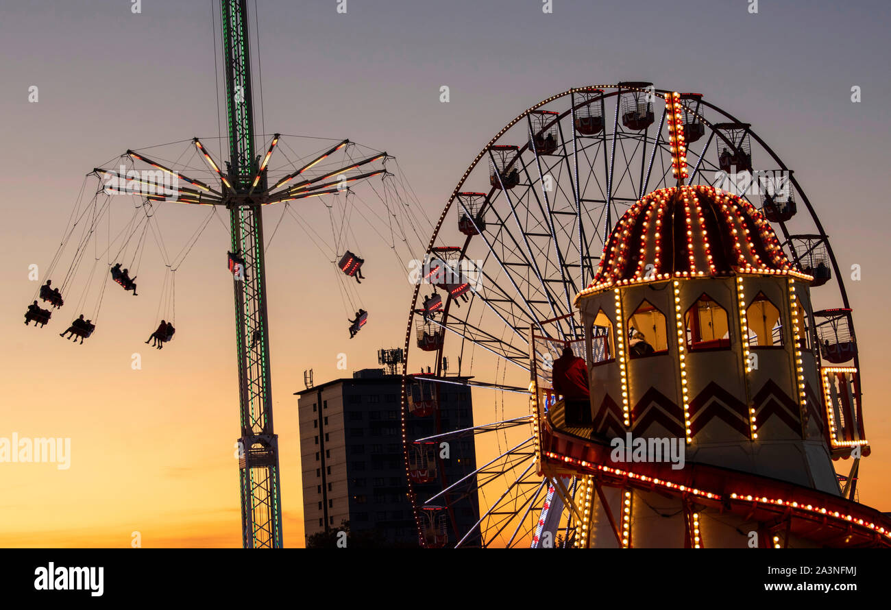 Sunset Early Evening Blue Hour at Goose Fair October 2019, Nottingham ...
