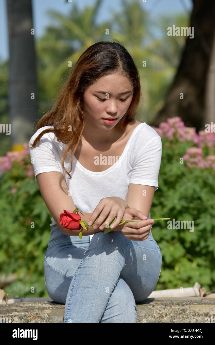 Heartbroken Pretty Diverse Person Stock Photo - Alamy